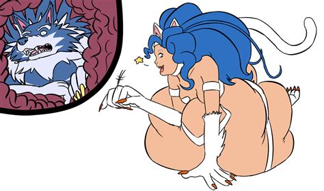 Rule 34 Blue Hair Capcom Cat Ears Cat Girl Cat Paws Cat Tail Darkstalkers Datblangry Endosoma