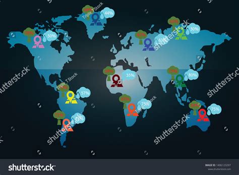 Illustration Of Showing World Map Data Royalty Free Stock Vector Avopix Com