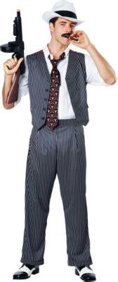 California Costume Pinstripe Mafia Gangster Adult Men Halloween