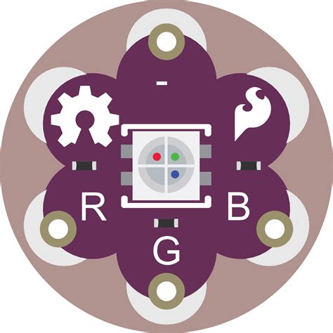 How To Use Lilypad Rgb Led Pinouts Specs And Examples Cirkit Designer
