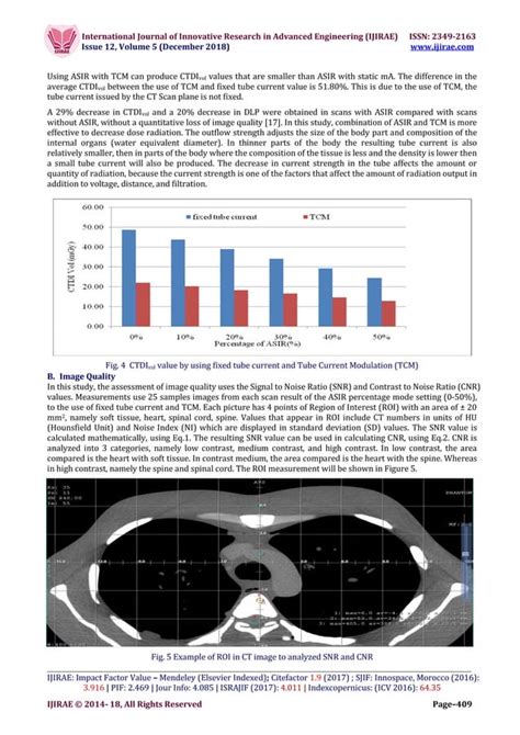 The Use Of Adaptive Statistical Iterative Reconstruction Asir On Image Quality And Radiation