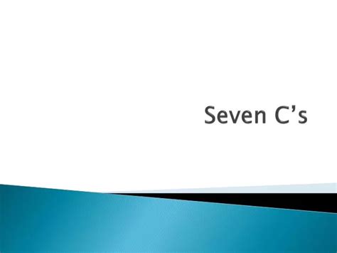 Ppt Seven Cs Powerpoint Presentation Free Download Id6171788