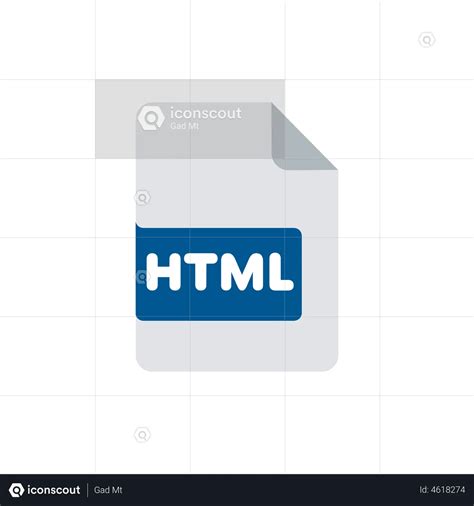 Html File Extension Animated Icon Download In Json Lottie Or Mp4 Format