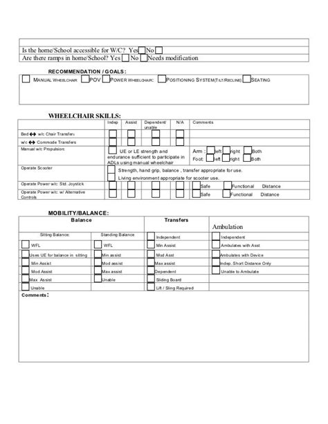 Motorized Wheelchair Safety Assessment Form At Michael Sizemore Blog