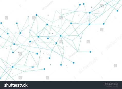 Network abstract connection isolated on white background. Network technology background with ...