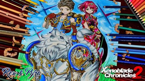 Drawing Xenoblade Chronicles Rex Pyra Characters Nintendo Switch Lookfishart YouTube