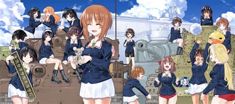 Safebooru 6girls D Absurdres Ahoge Akiyama Yukari Bangs Bike