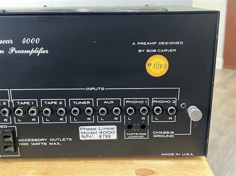 Phase Linear 4000 Autocorrelation Preamplifier Ebay