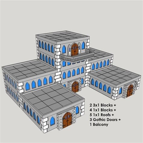 3d file 6mm and 8mm modular gothic block building system 🏗️ ・3d printer