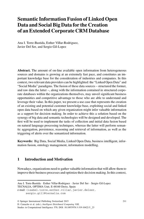 Pdf Semantic Information Fusion Of Linked Open Data And Social Big