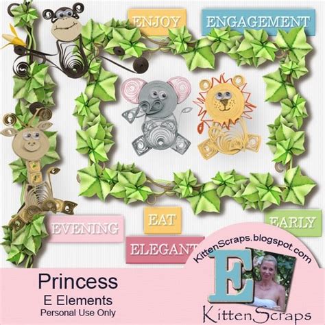 Kitten Scraps Princess Element Set E Freebie