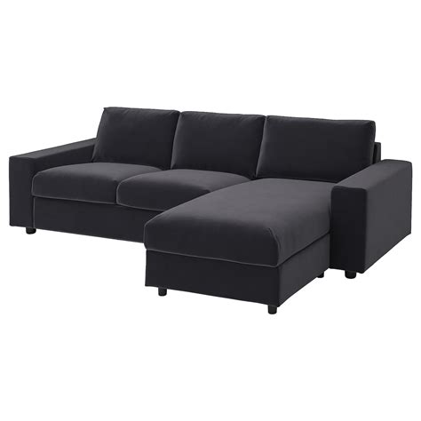 Vimle Sofá Cama 3 Plazas Con Chaiselongue Con Reposabrazos Anchos