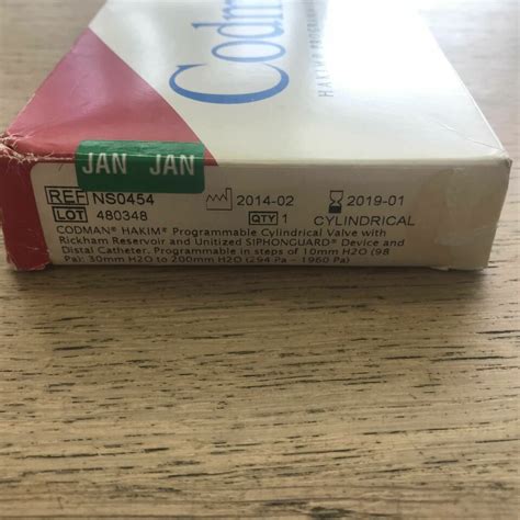 New Codman Ns0454 Hakim Programmable Cylindrical Valve 120cm 14cm X