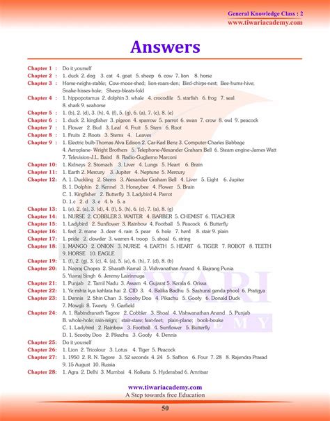 Class 2 Gk General Knowledge Book Question Answers Pdf