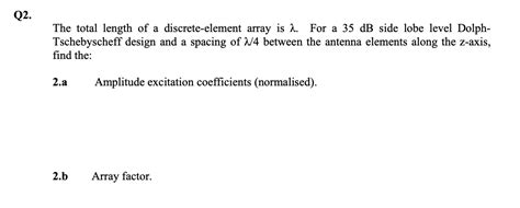 The Total Length Of A Discrete Element Array Is λ