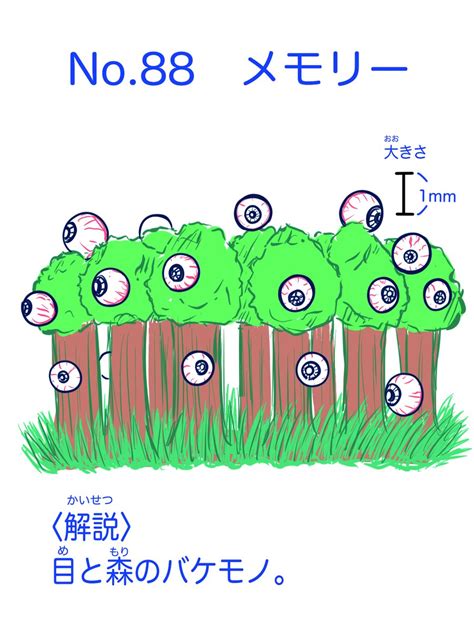 😍 オリジナルのバケモノ😍 No 88 メモリー 絵描きさんと繋がりたい オリジナルのキャラクター オリジナルのバケモノ 森