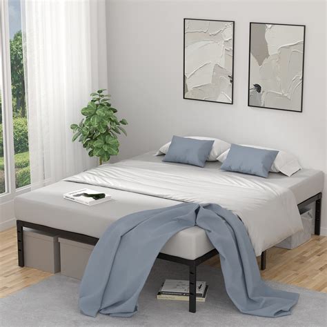 Meberam Heavy Duty Full Size 14 Inch Platform Bed Frame Reinforced