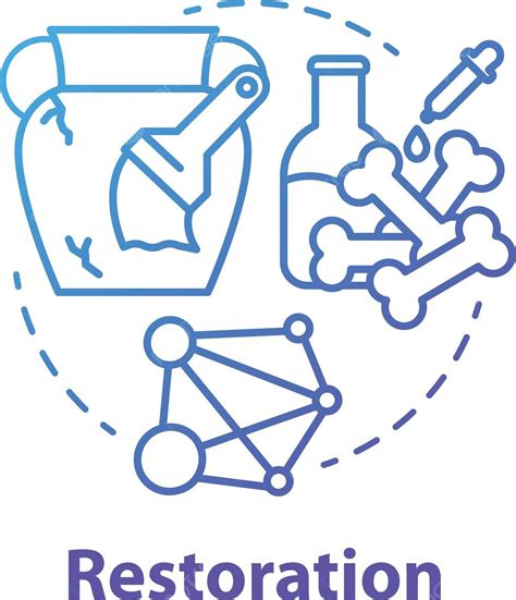 Prehistoric Artifact Restoration Icon Idea Restoration Study Vector