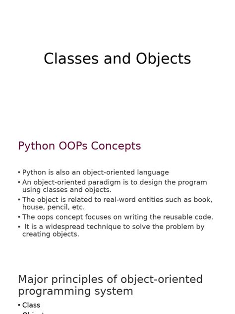 1 4 Classes And Objects Pdf Inheritance Object Oriented Programming Class Computer