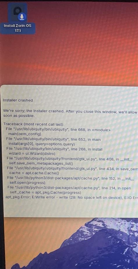 Installation Crashed Rlinuxquestions
