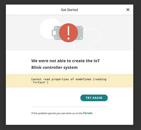 Cant Create Iot Blink Controller Nano Esp32 Cannot Read Properties
