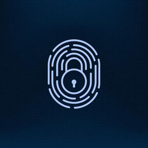 Biometric Security Lock Technology Free Vector