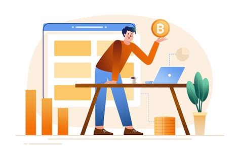 Premium Vector Gradient Concept Cryptocurrency Mining With People