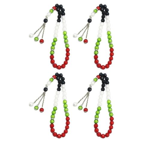 24pcs Prayer Rosary Bracelet Acrylic Prayer Beads Bracelet Palestine