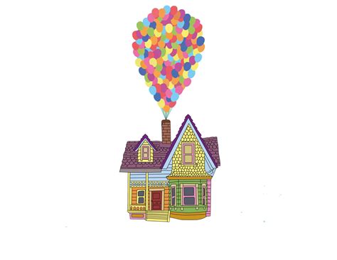 Pixar Up House Para Colorir