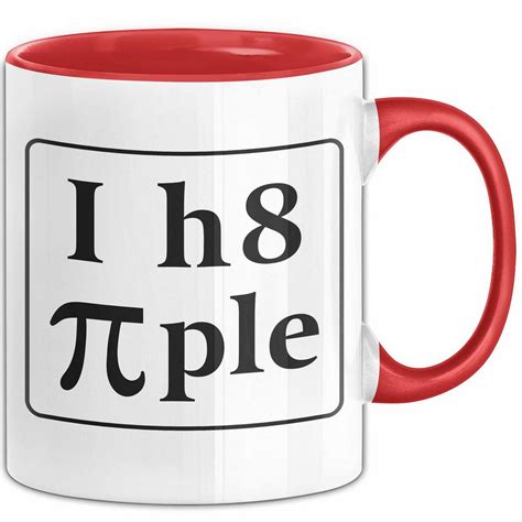 Trendation Tasse I H8 Piple I Hate People Ich Hasse Menschen Nerd Tasse Geschenk Physik
