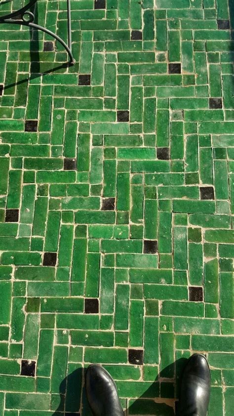 Moroccan Tile Flooring In Green Color
