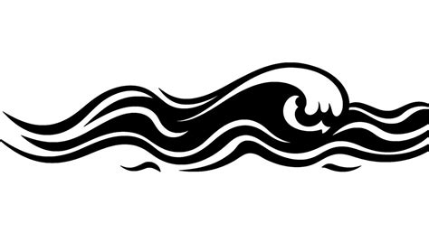 Monochrome Wave Crest Design 61619238 Vector Art At Vecteezy