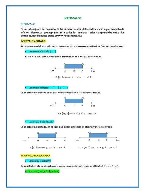 Intervalos Pdf Intervalo Matemáticas Lógica Matemática