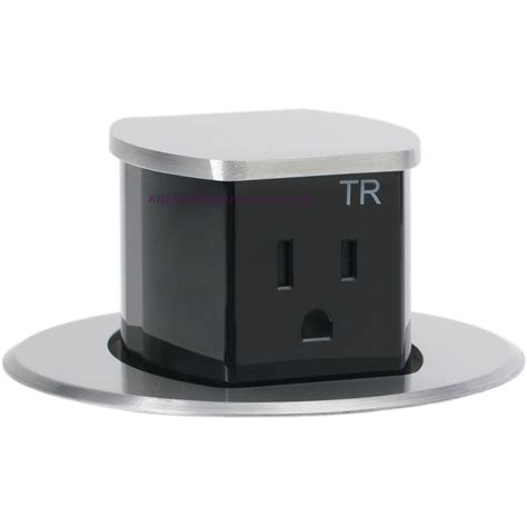 Hubbell Rct200alu Waterproof Dual Sided Pop Up Counter Outlet Aluminum