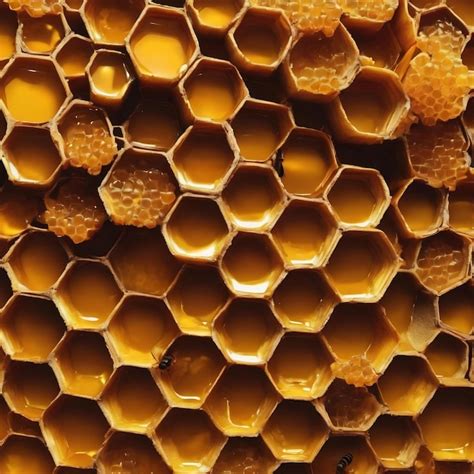 Premium Ai Image Abstract Hexagon Structure Is Honeycomb From Bee