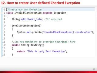 Java Exception Handling Pdf Programming Languages Computing
