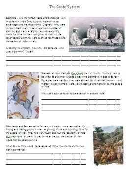 The Caste System Of Ancient India By Traveling Teacher TpT