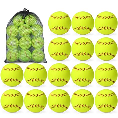 Lewtemi 18 Pack 91112 Yellow Sports Softballs