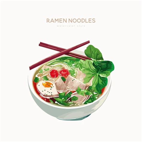 Premium Vector Vector Ramen Japanese Food In Flat Design Style