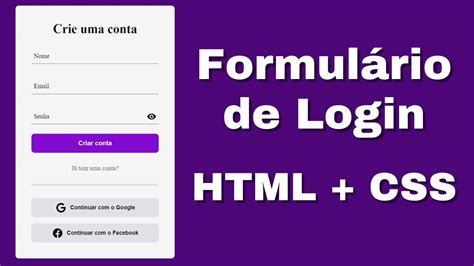 tela de login animada com html e css tutorial completo youtube