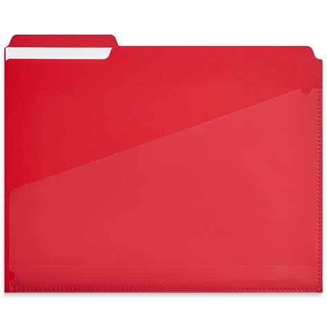 Staples File Folder 13 Cut Tab Letter Size Plastic Assorted Colors 30