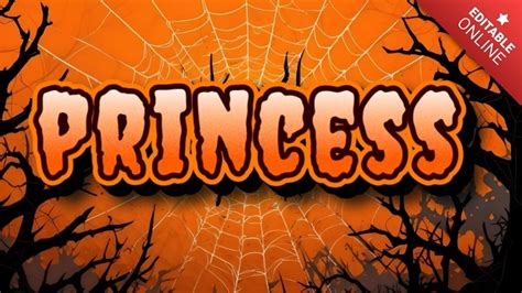 Princess Spooky Halloween Night Text Effect Generator