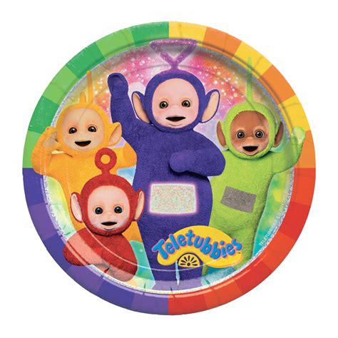 Teletubbies Plates 7in 8 Count Teletubbies Party Decorations