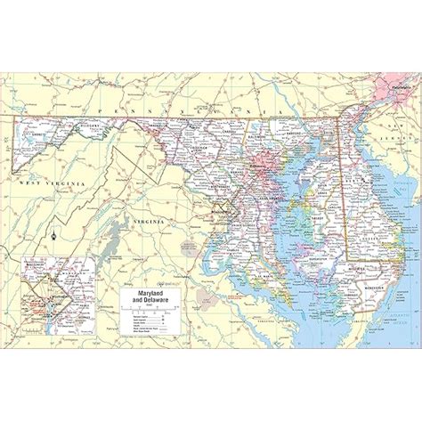 Delaware Zip Code Wall Map Mapscom Zip Code Wall Map Of