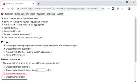 Ublock Origin Can Block Javascript By Default Now Ghacks Tech News
