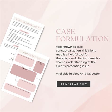 Case Formulation Template Client Map Template Client Notes Therapy