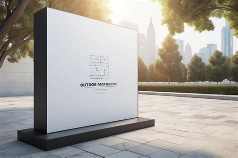 Premium Photo Digital Outdoor Mathematics Challenge Exhibit Mockup