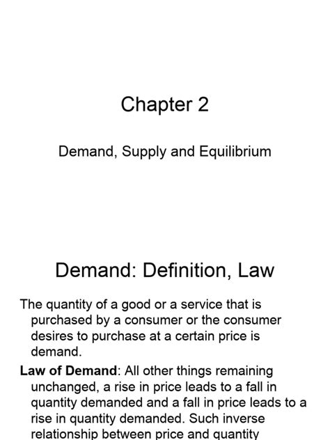 Chapter 2 Demand Supply Equilibrium Pdf Demand Demand Curve