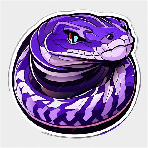 Premium Vector Amethystine Scrub Python Sticker Illustration
