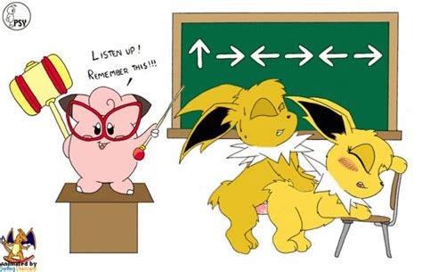 Rule 34 Animated Clefairy Eeveelution Female Feral Jolteon Male